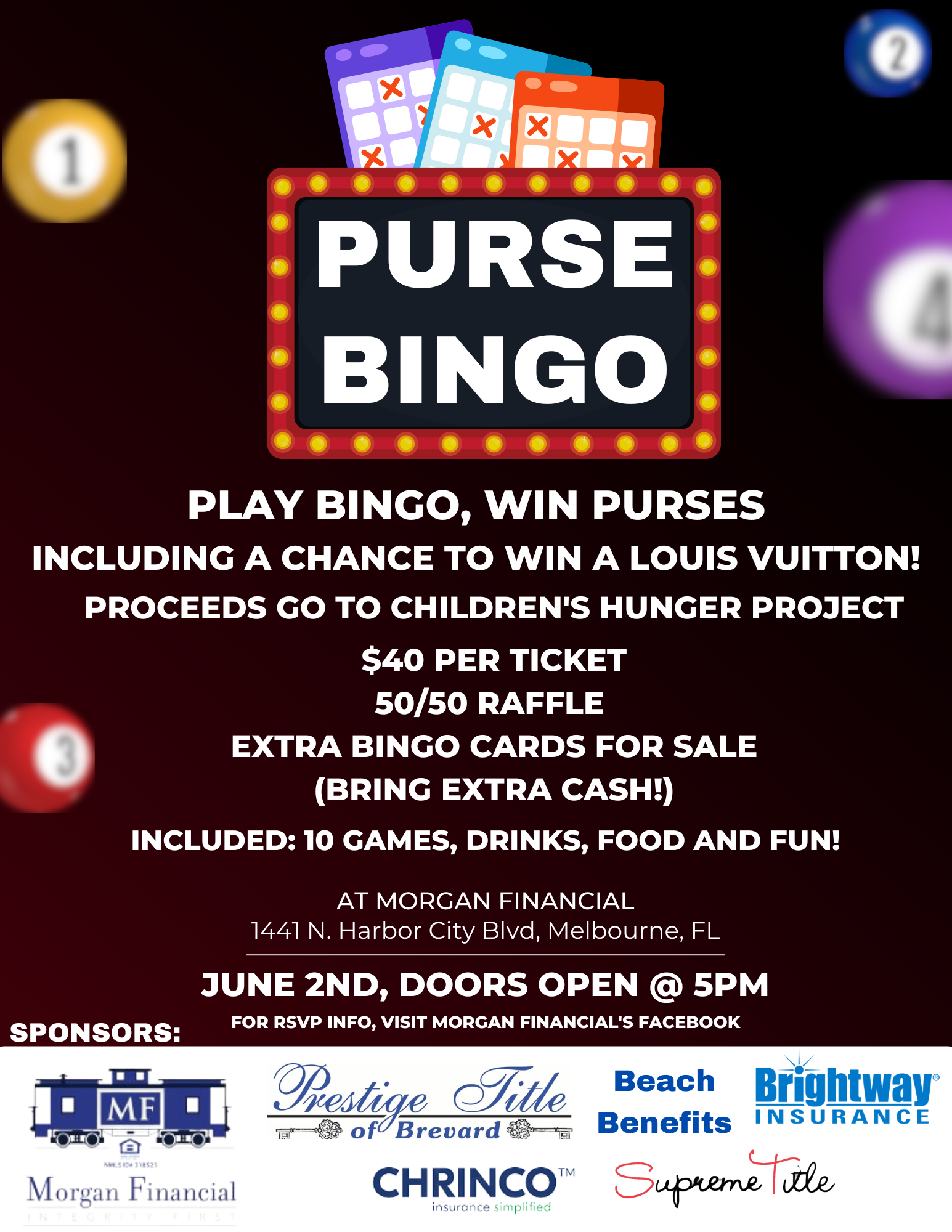 Morgan Financial Presents Purse Bingo The Childrens Hunger Project